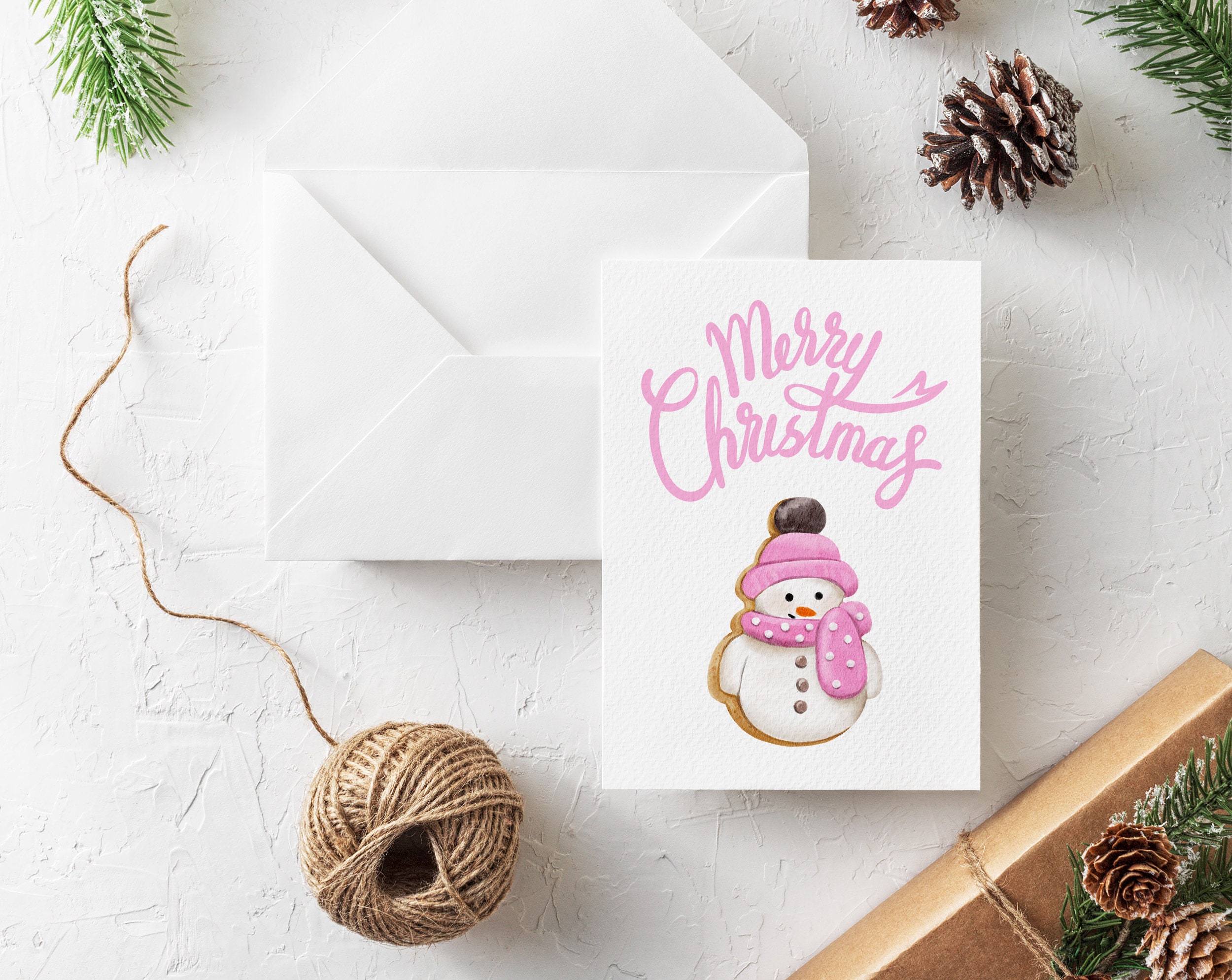 Christmas Cute Cookies Clipart, Watercolor Pink Gingerbread, Sweets ...