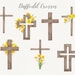 Watercolor Daffodil Cross Clipart, Easter Wood Crosses With Daffodil ...