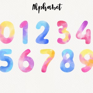 Watercolor Rainbow Alphabet Clipart, Pastel Colourful Alphabet ...