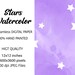 Watercolor Stars Digital Paper Pack, Abstract Watercolor Textures ...
