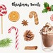 Christmas Sweets Clipart Watercolor Coffee Clip Art Hot - Etsy