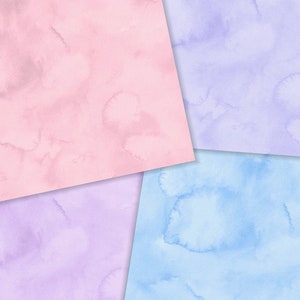 Pastel Watercolor Digital Paper Pack, Abstract Watercolor Background ...