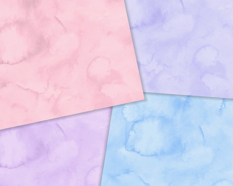 Pastel Watercolor Digital Paper Pack, Abstract Watercolor Background ...