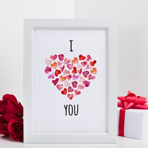 Watercolor Valentine Heart Wreath Clipart, Valentines Day Card Frame ...