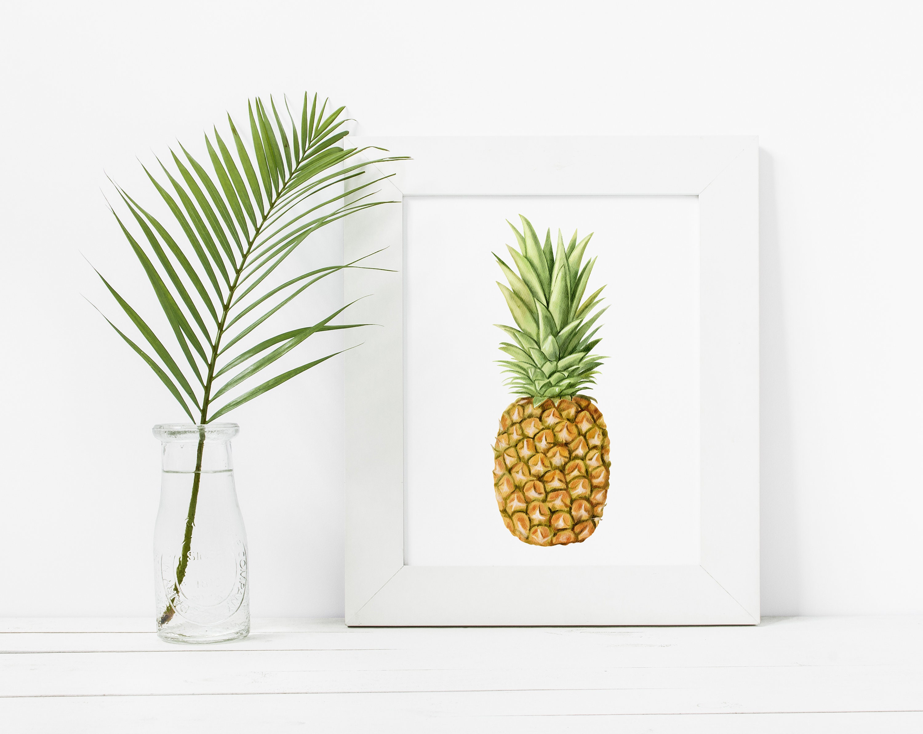 Watercolor Pineapple Clipart, Tropical Fruit Clip Art, Summer, Hand ...