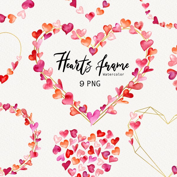 Watercolor Valentine - Etsy