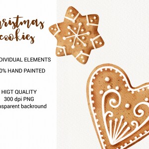 Christmas Cookies Clipart, Watercolor Gingerbread, Sweets, Candy ...