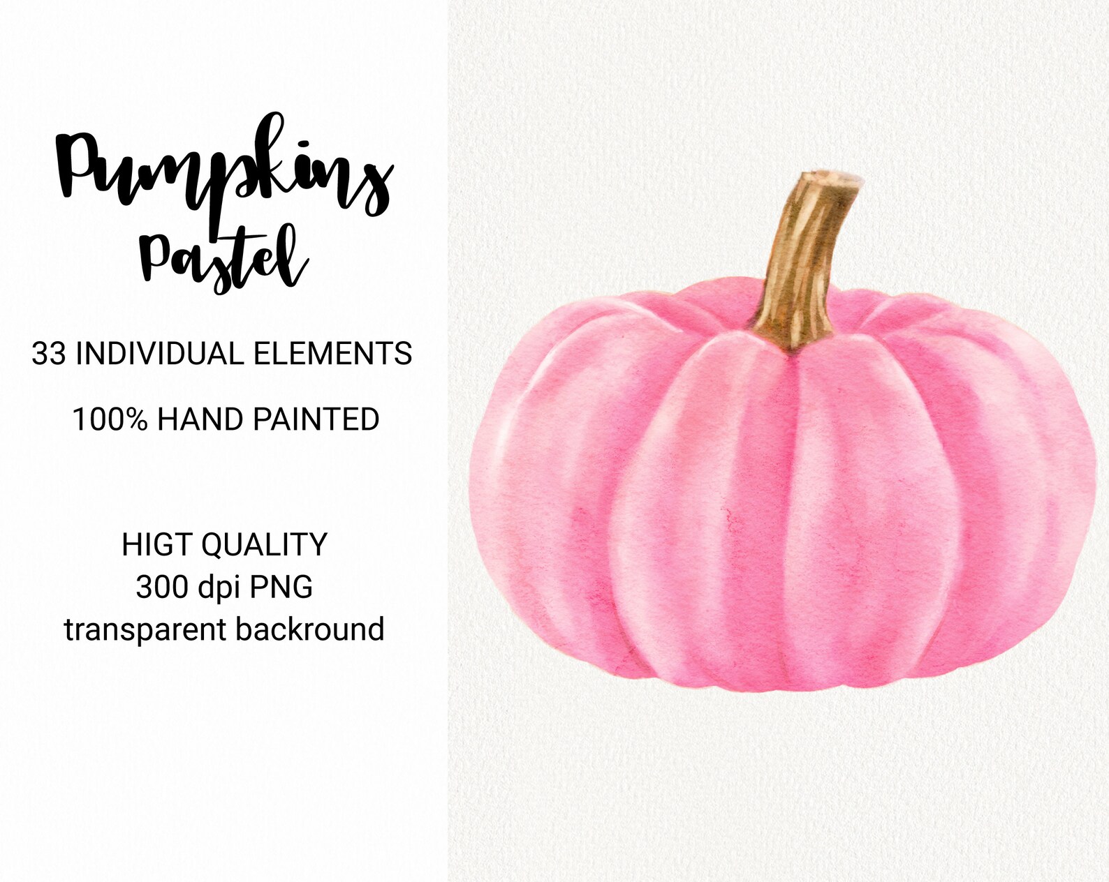 Pastel Pumpkin Clipart Watercolor Pumpkins Pink Blue Violet - Etsy