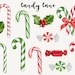 Watercolor Candy Cane Clipart, Christmas Clip Art, Xmas Sweets, Winter ...
