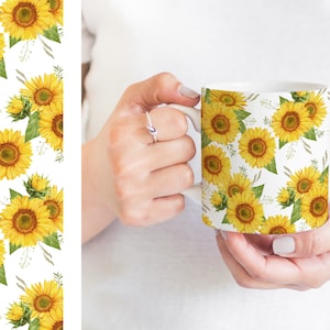 Sunflower Digital Papers Pack, Watercolor Summer Yellow Flowers ...