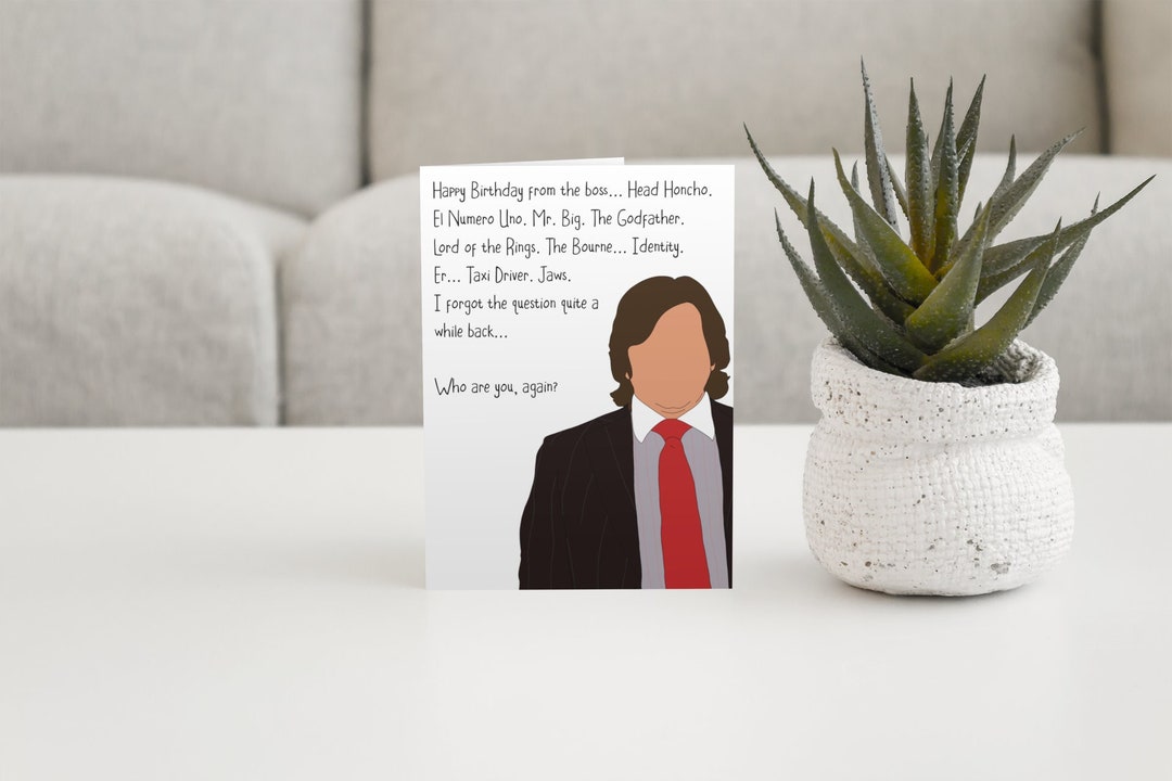 The IT Crowd Douglas Reynholm Birthday Card Card for Him Card for Her ...