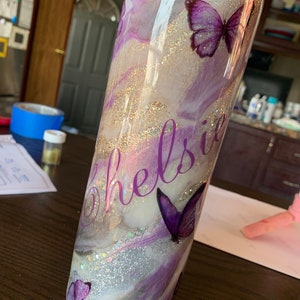 Marble Butterfly Tumbler - Etsy