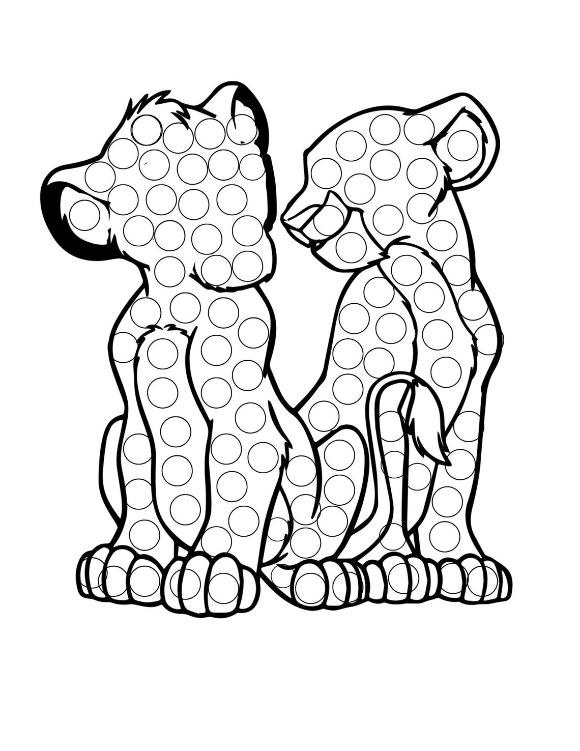 Kids Dot Marker Coloring Pages / Animal Dot Marker Printables / Dot a ...