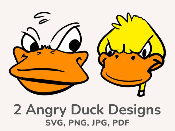 2 Angry Duck Designs Clip Art Cut Files Bundle Vector SVG - Etsy