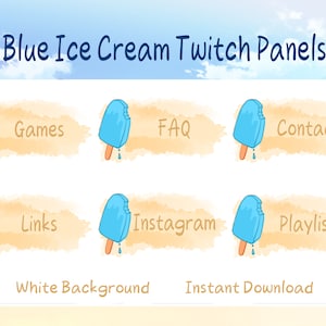 Blue Sea Salt Ice Cream Twitch Panels, Cute Twitch Panels, Video Game ...
