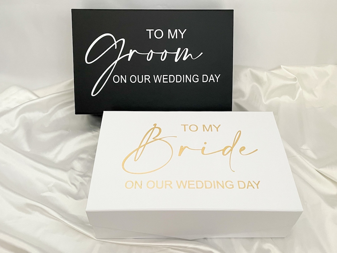 To My Bride on Our Wedding Day Gift Box, to My Groom on Our Wedding Day ...