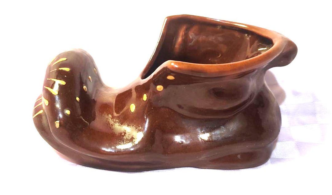 Boot Majolica Figurine, Shoe Ashtray Poured Ceramics, New Never Been ...