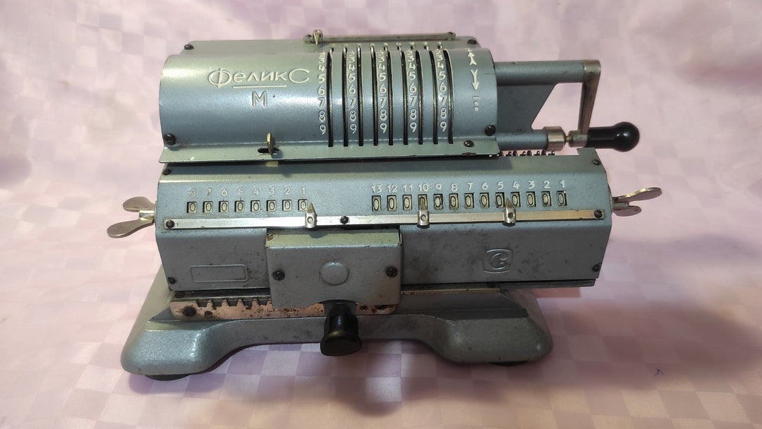 Vintage Calculating Machine Felix Mechanical Calculator Hand Calculator ...