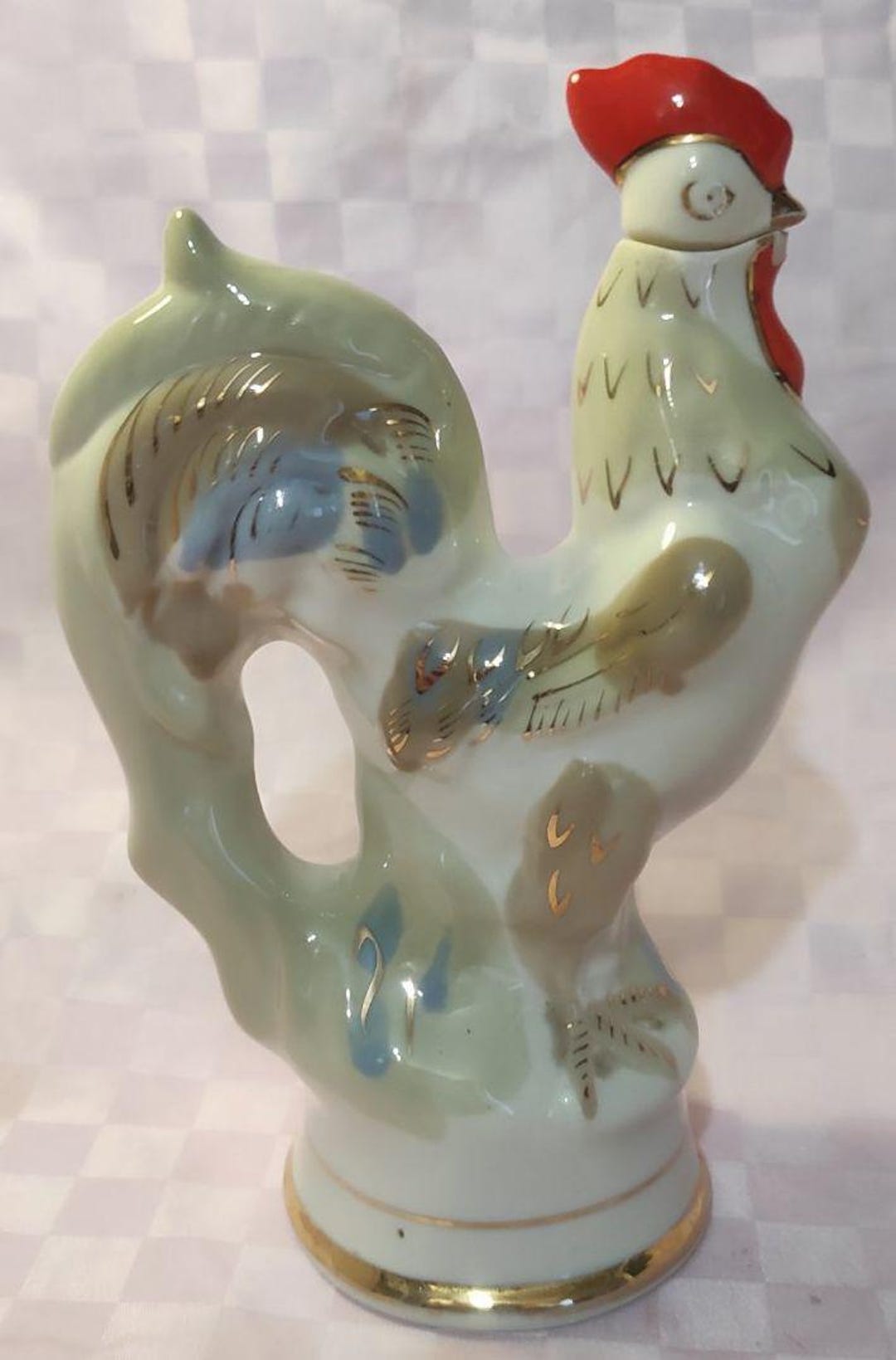 Vintage Porcelain Decanter Figurine Shtof in the Shape of a Rooster ...