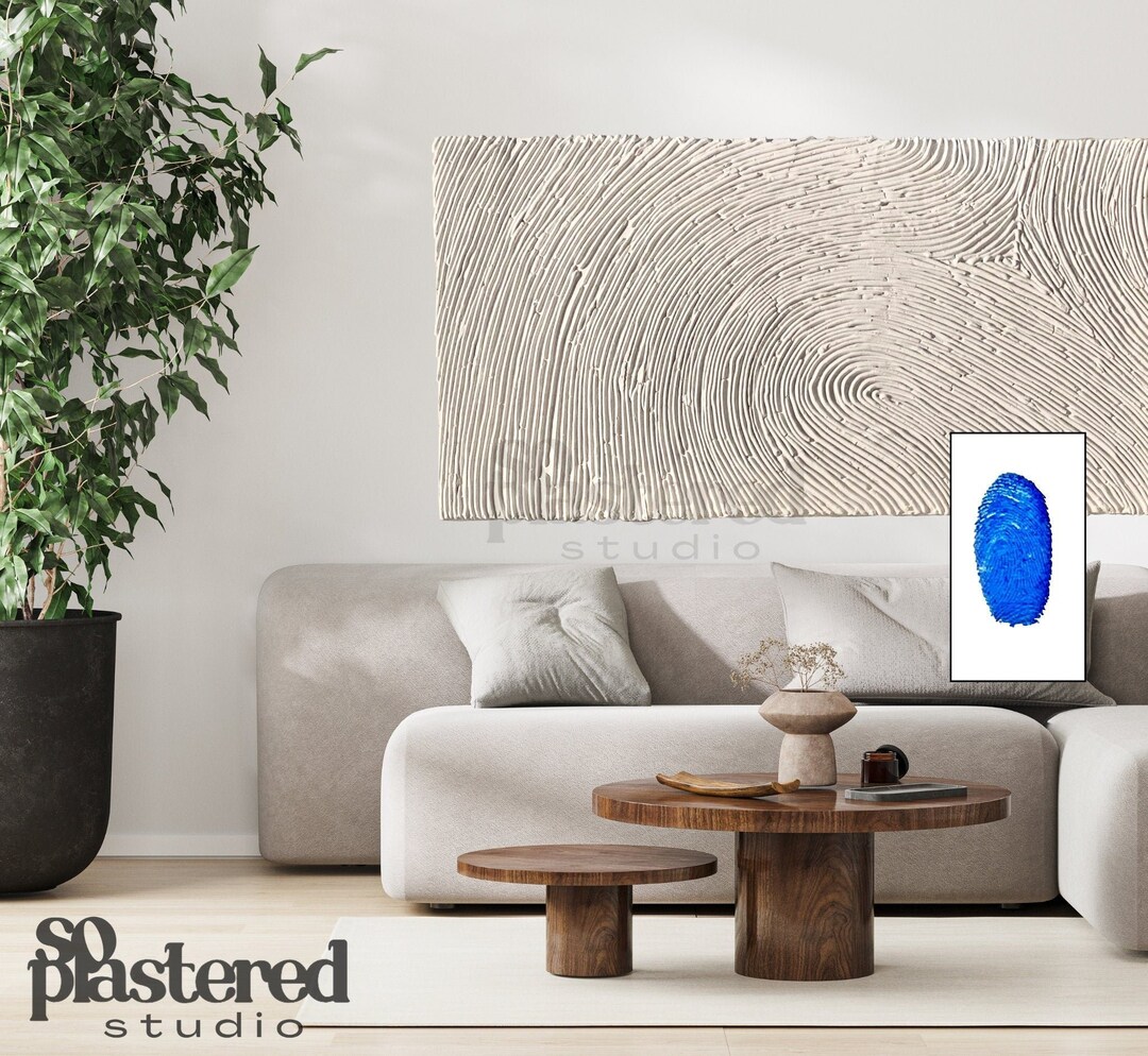 Personalized Plaster Fingerprint | Bas Relief | Textured Art | Gifts ...