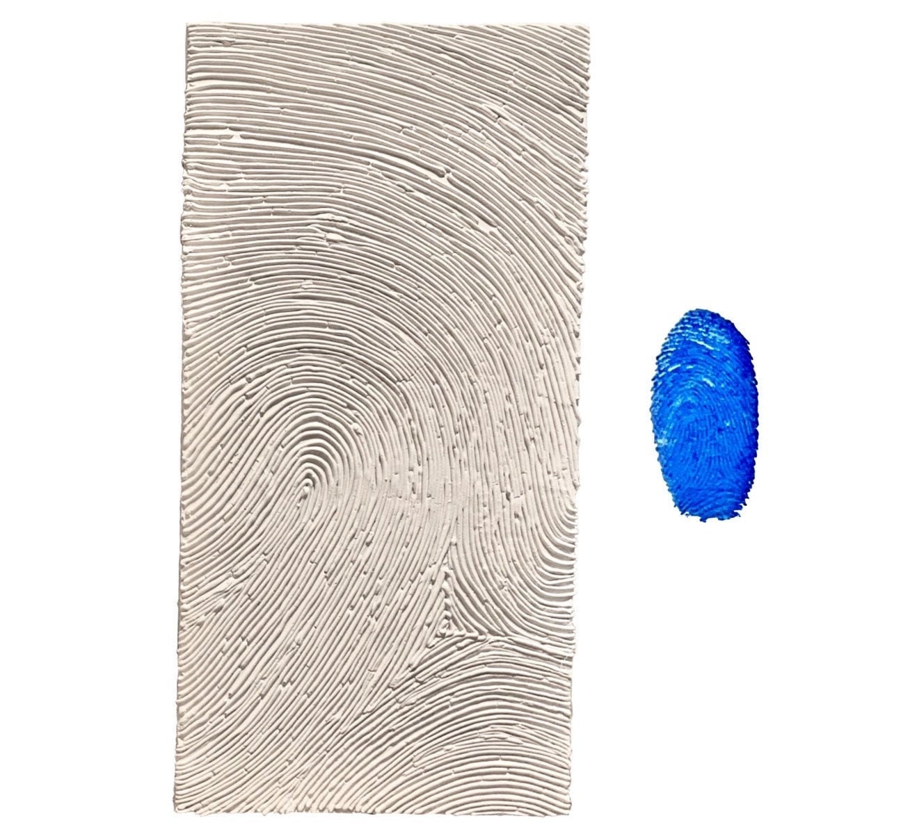 Personalized Plaster Fingerprint Bas Relief Textured Art Gifts Wall Art Home Decor Plaster on ...