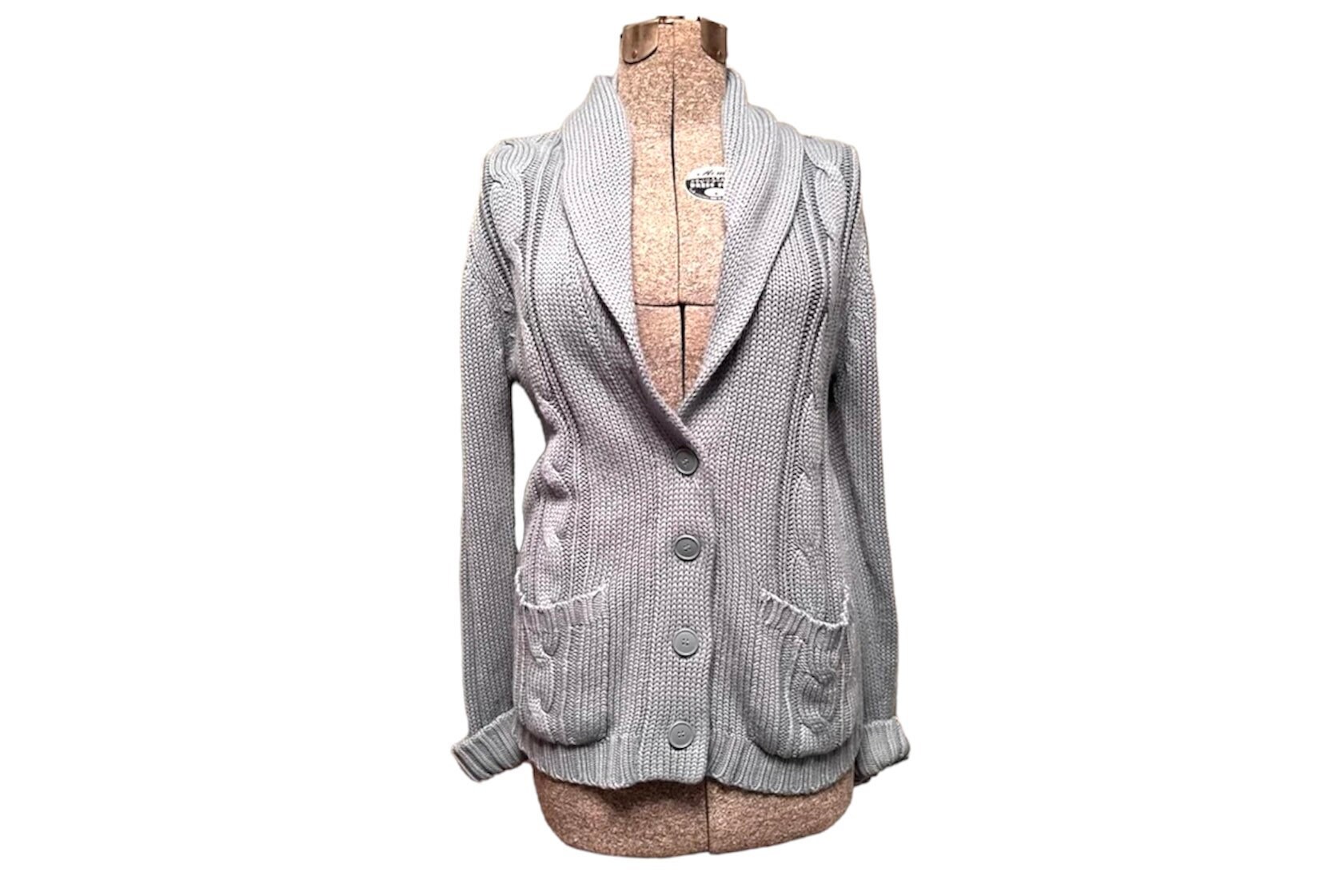 Small Vintage Dusty Blue Cable Knit Cardigan by Sears the - Etsy