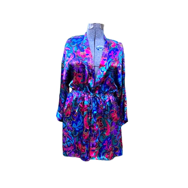 Floral Satin Robe - Etsy