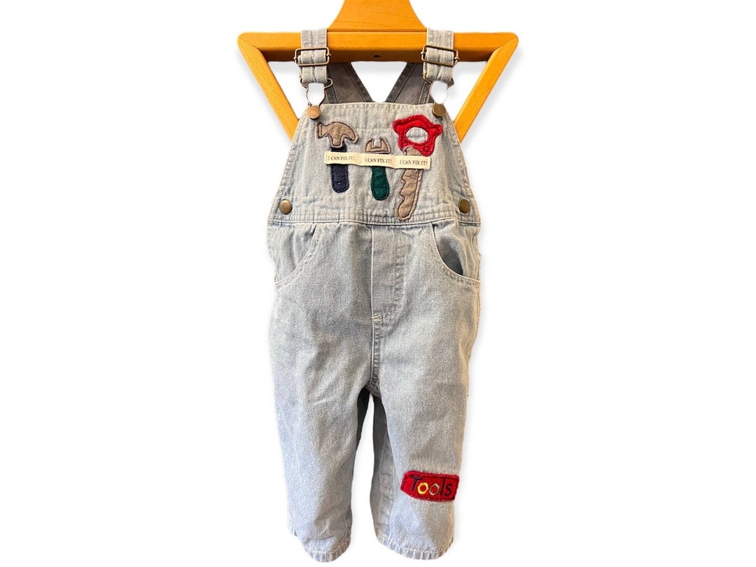 Vintage Tool Theme Denim Overalls by Vitamins - Etsy