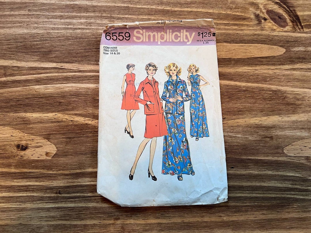 Simplicity 6559 Vintage Sewing Pattern Misses Dress Jacket - Etsy