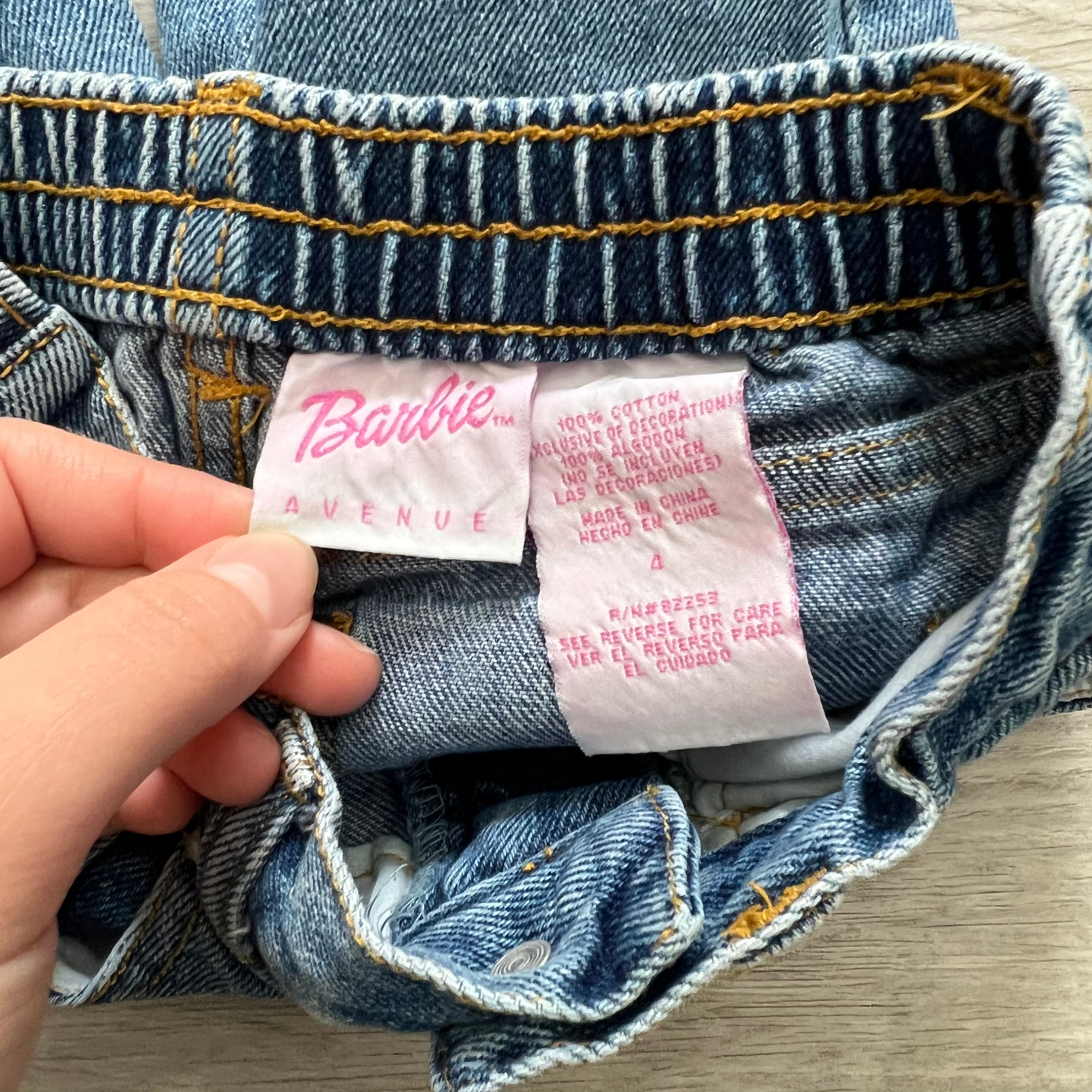 Child 4 • Vintage Early 2000’s Barbie Embroidered Girls Jeans ...