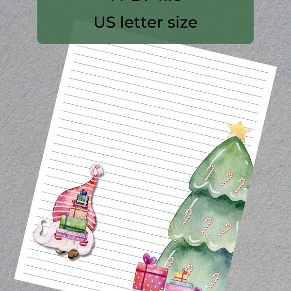 Christmas Printable Stationery - Etsy