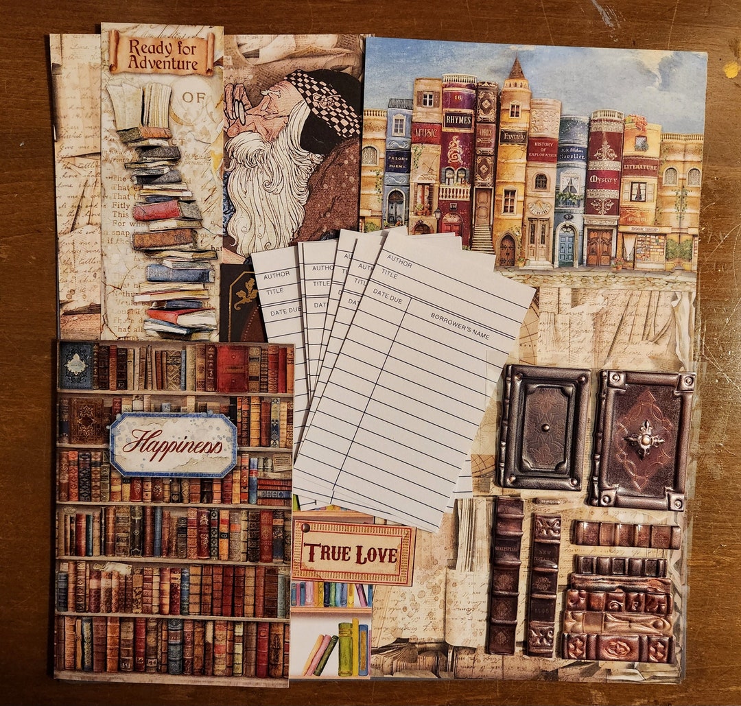 Books and Reading Ephemera Kit for Junk Journaling and - Etsy