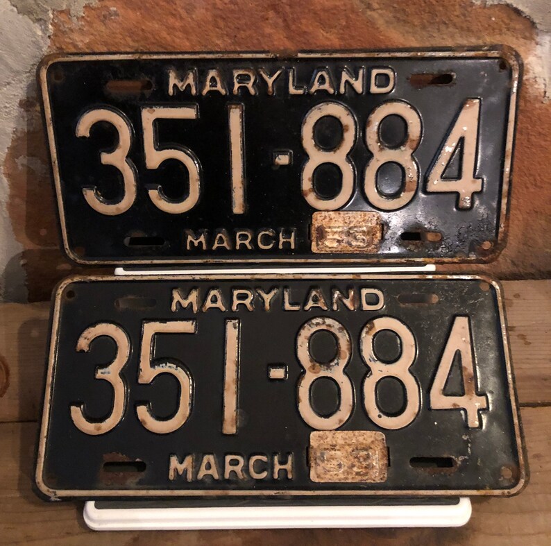 Vintage License Plates 50’s - Etsy