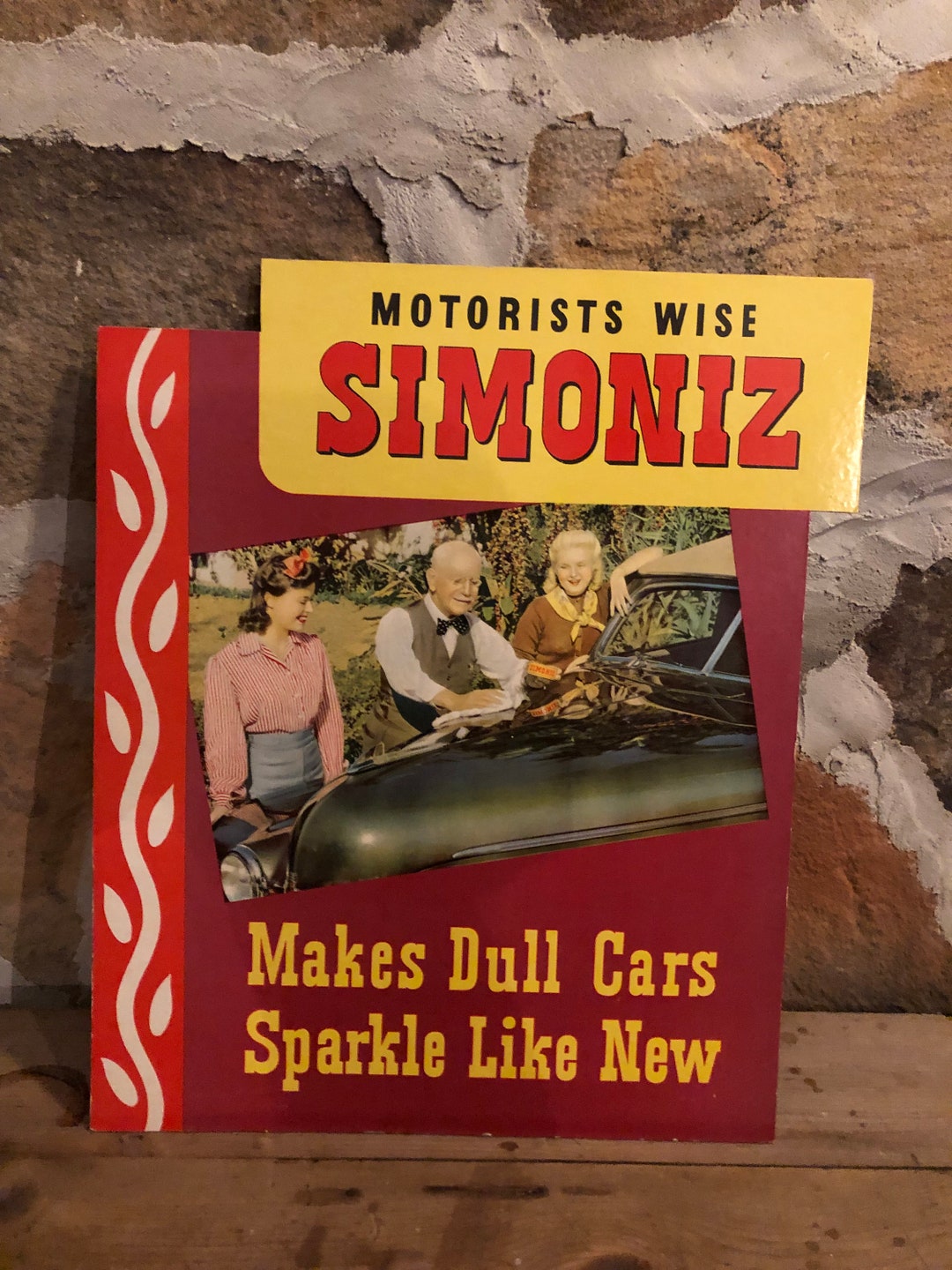 Vintage Simoniz Wax Sign - Etsy