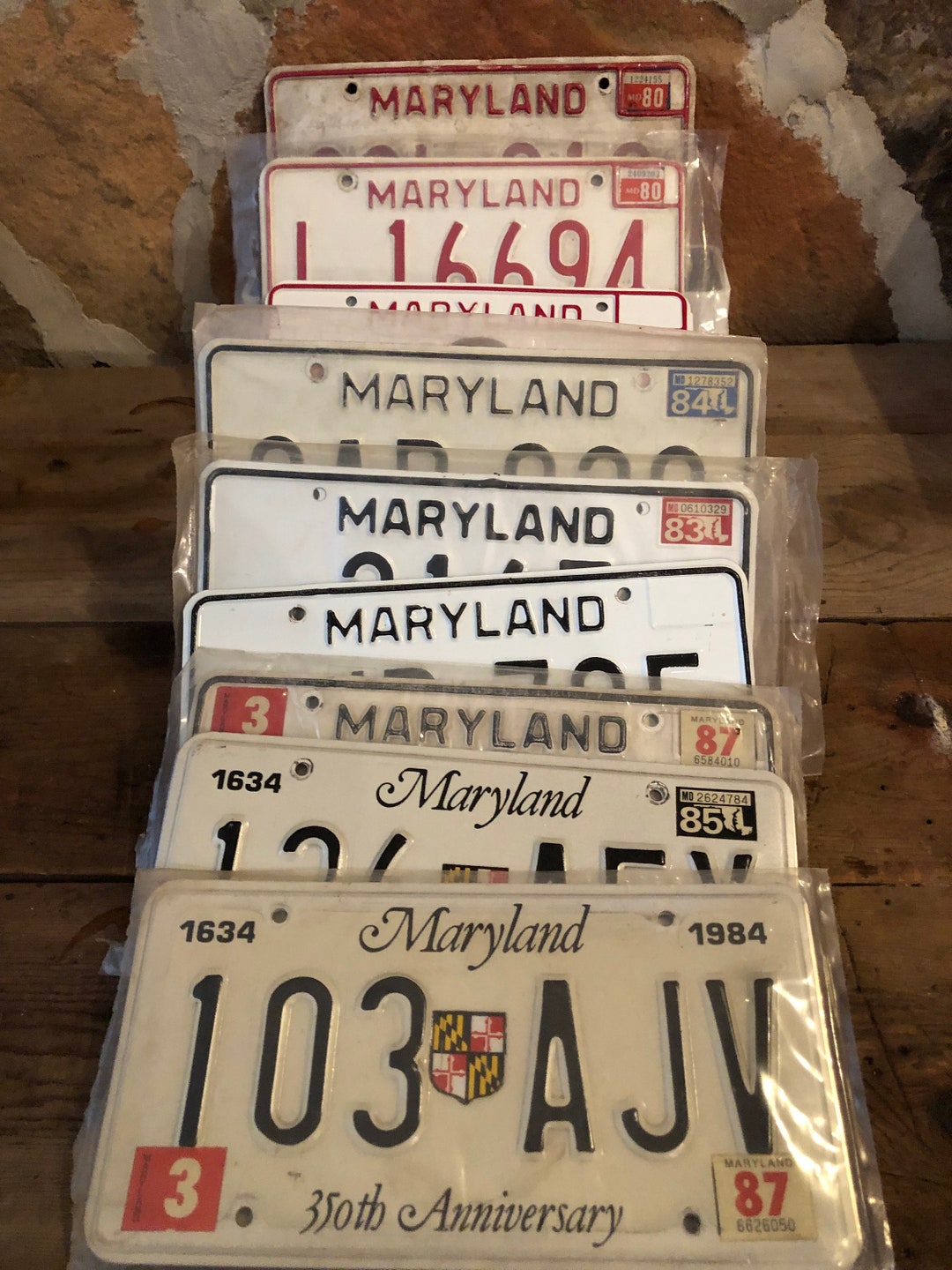 Vintage License Plates 80’s - Etsy