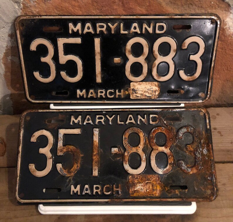 Vintage License Plates 50’s - Etsy