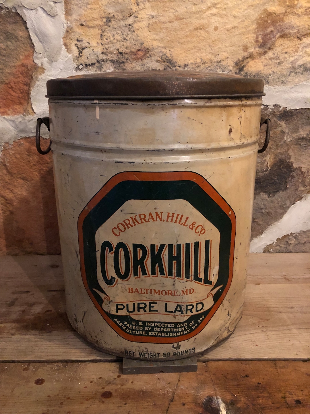 Pure Lard Can 5 Gallon - Etsy