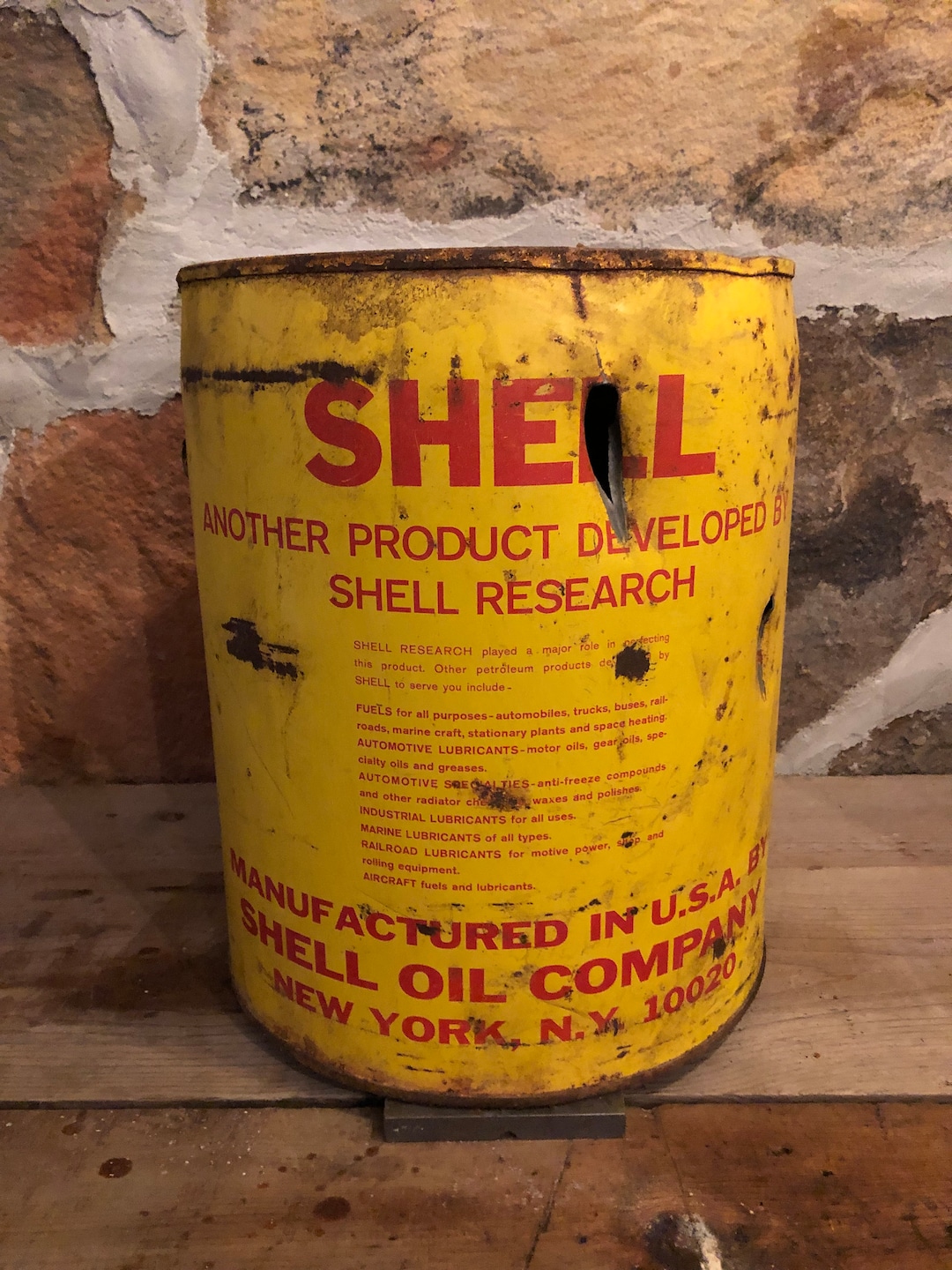 Shell Motor Oil Can 5 Gallon - Etsy