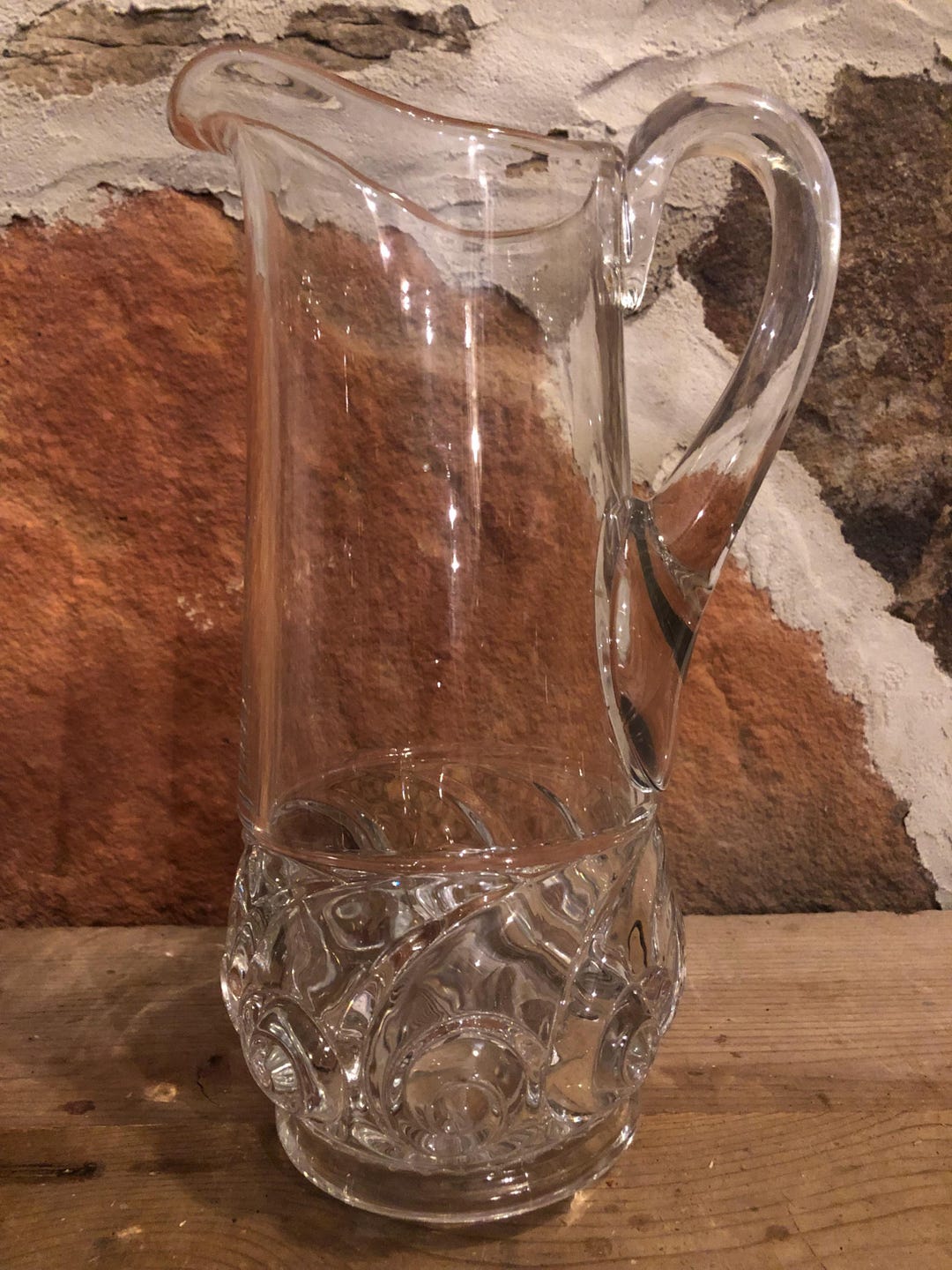 Vintage Glass Pitcher - Etsy