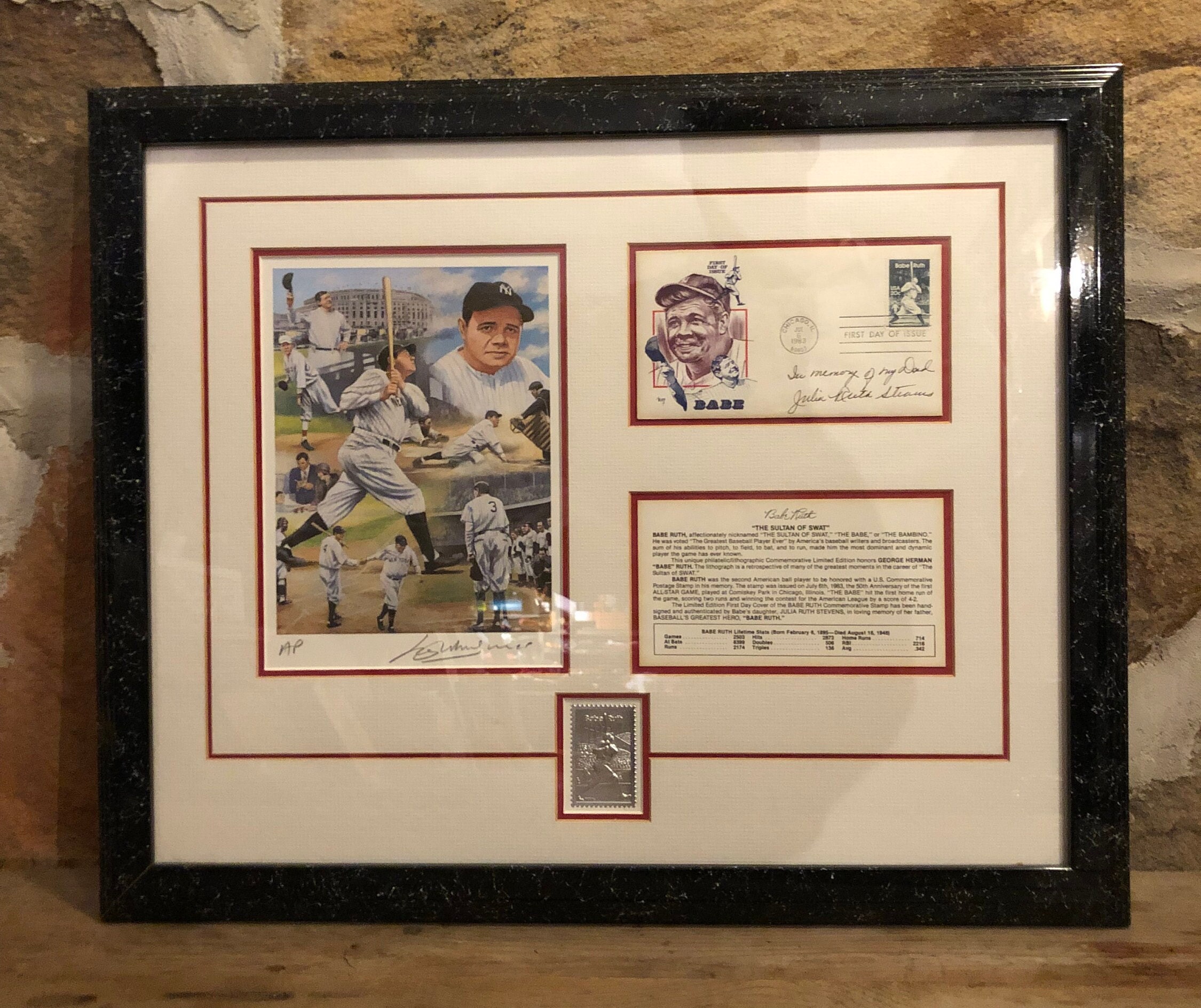 Babe Ruth Collector’s Silver Stamp Picture - Etsy