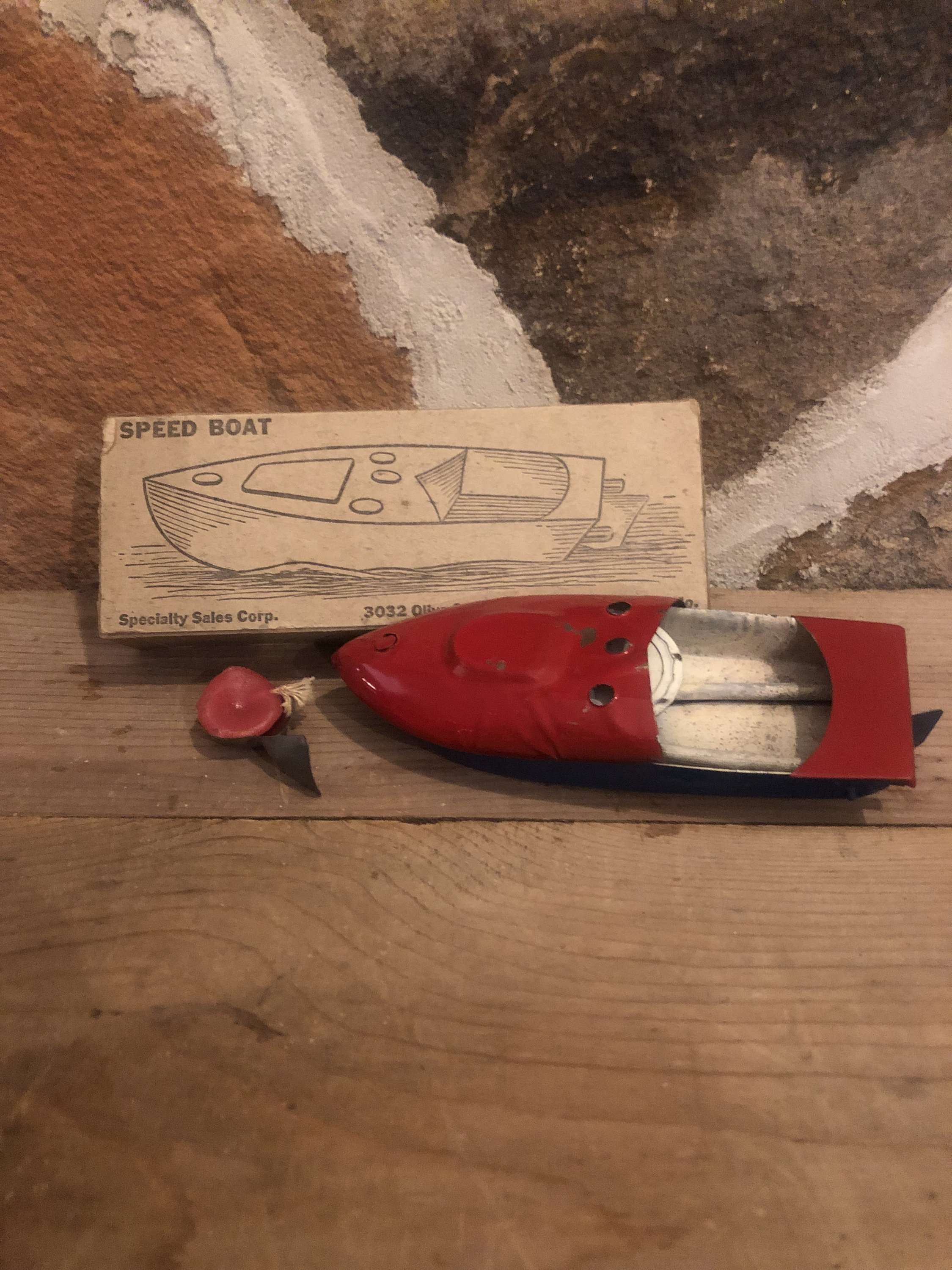 Vintage Speed Boat Toy - Etsy
