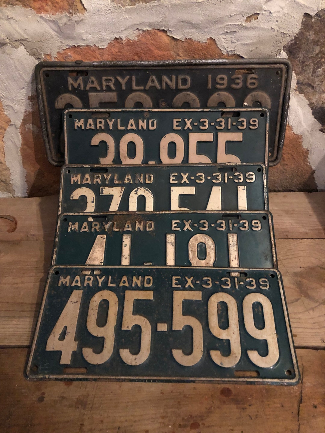 Vintage License Plates 30’s - Etsy