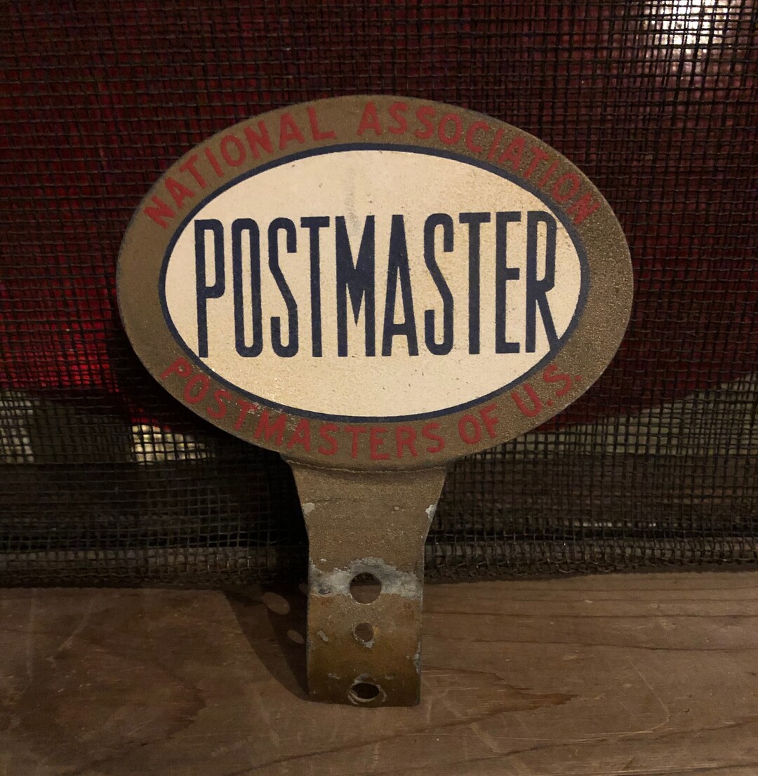 Postmaster License Plate Topper - Etsy