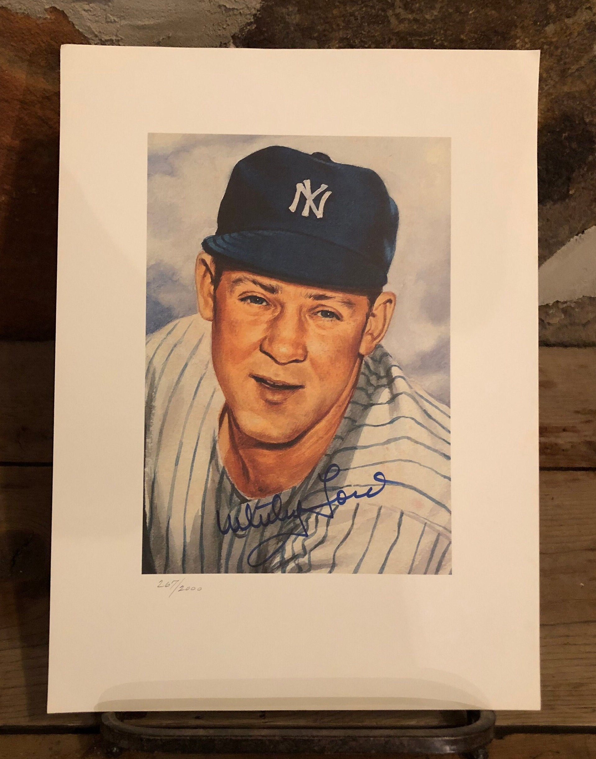 Whitey Ford 53' Yankees Signed Lithograph - Etsy