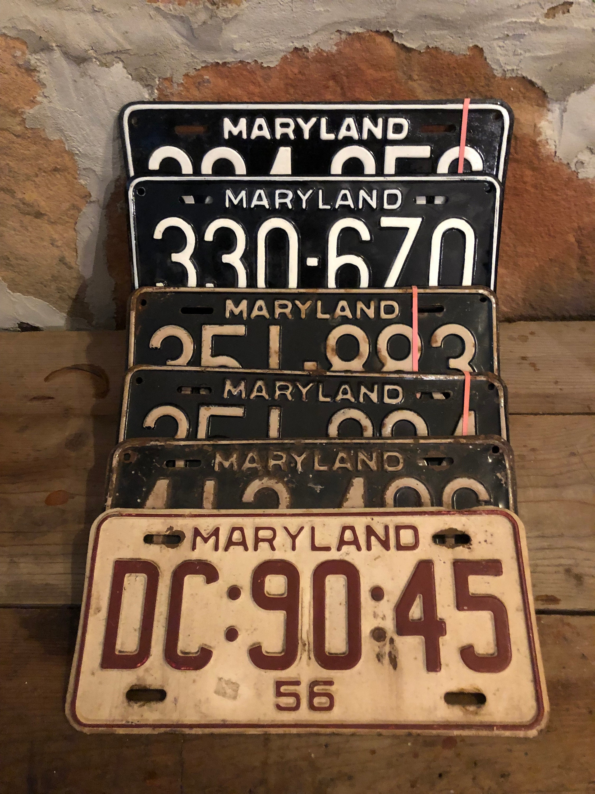 Vintage License Plates 50’s - Etsy