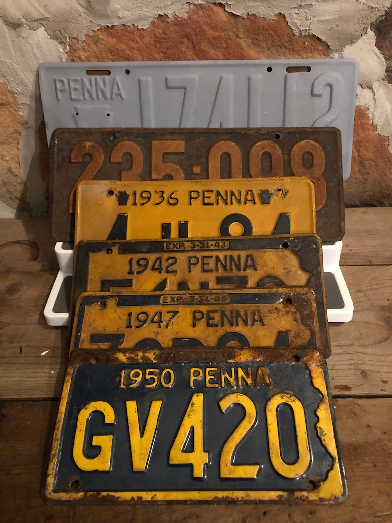 Vintage Pennsylvania License Plates - Etsy