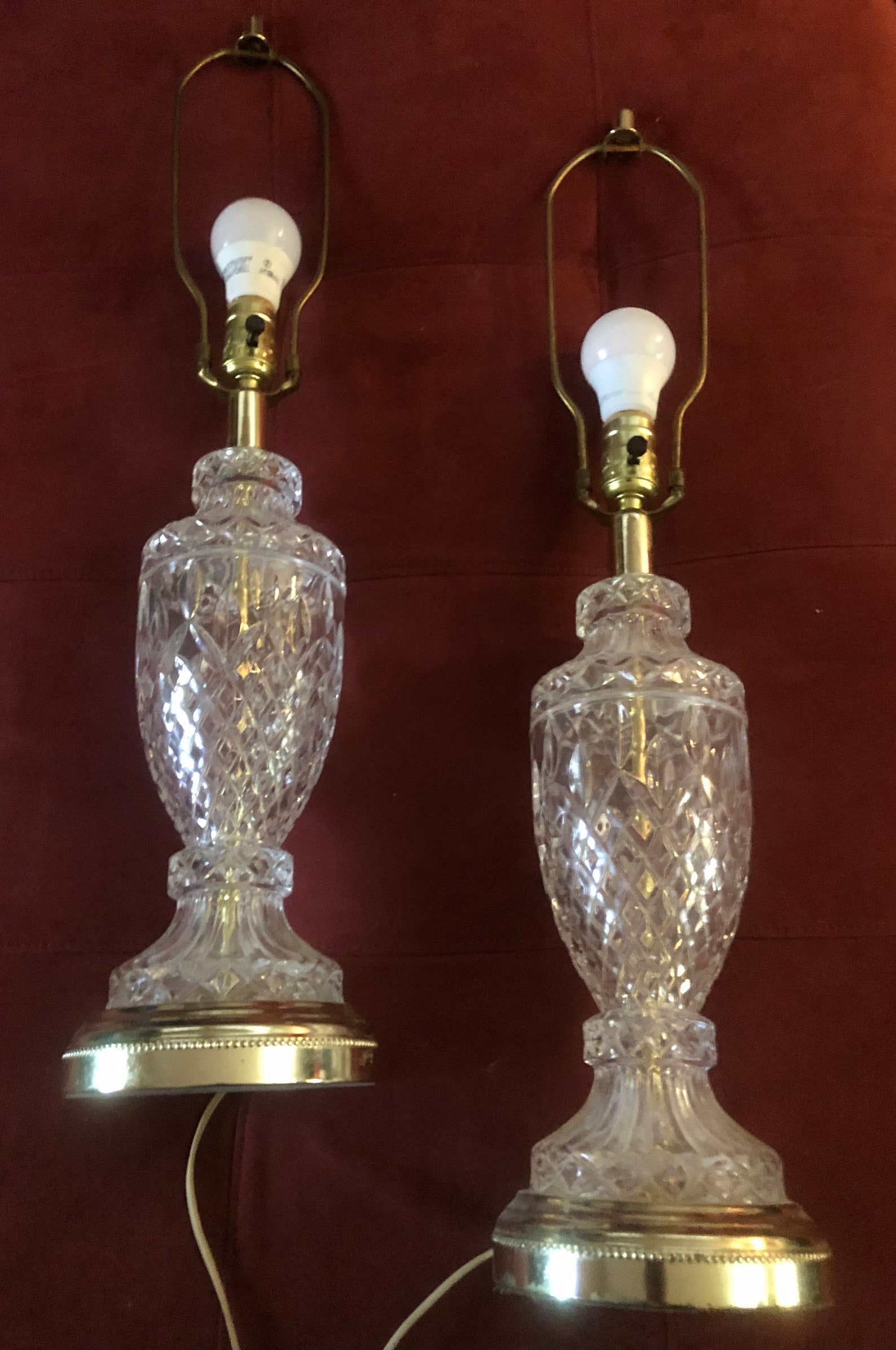 Cut Crystal Table Lamps - Etsy
