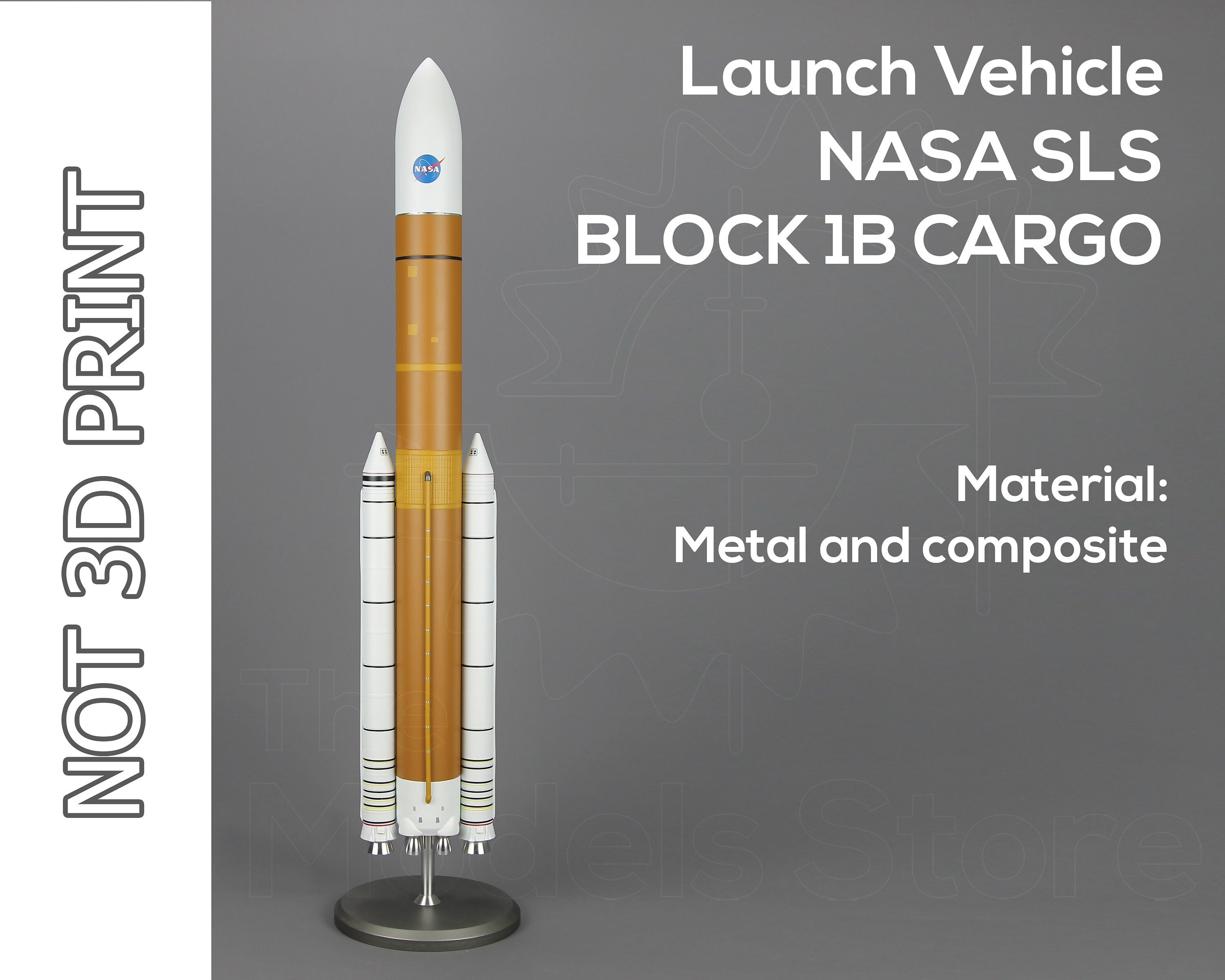 NASA SLS Block 1B Cargo Launch Vehicle Scale Model Scale 1:250 Made of ...