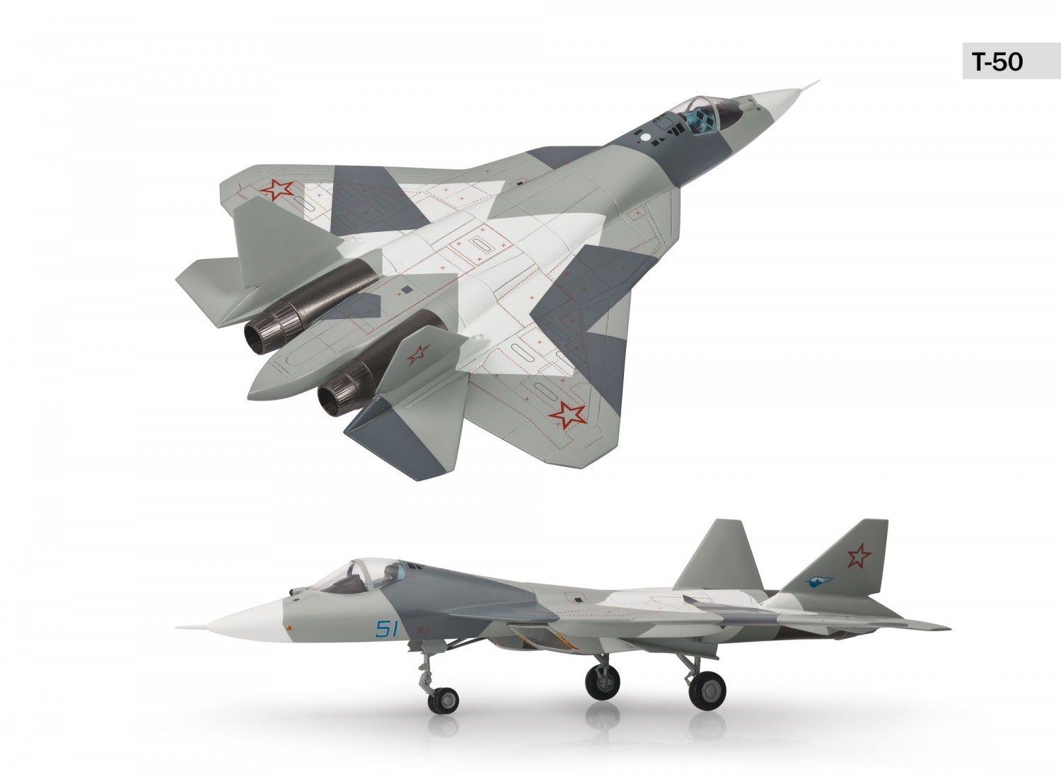 Premium Handmade Russian Sukhoi Su-57 T-50 Stealth Fighter Aircraft ...
