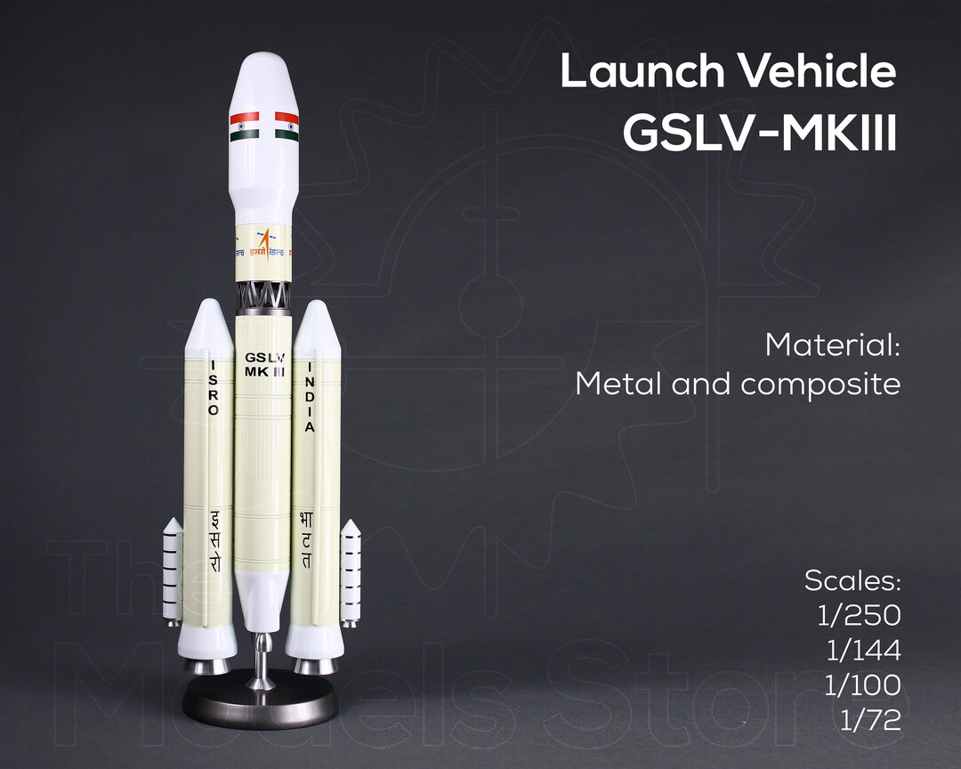 Indian ISRO GSLV MK3 Rocket Spacecraft Launch Vehicle Scale Model - Etsy